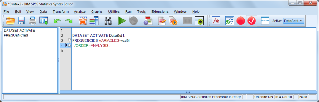 Syntax IBM SPSS Statistics - ACREA